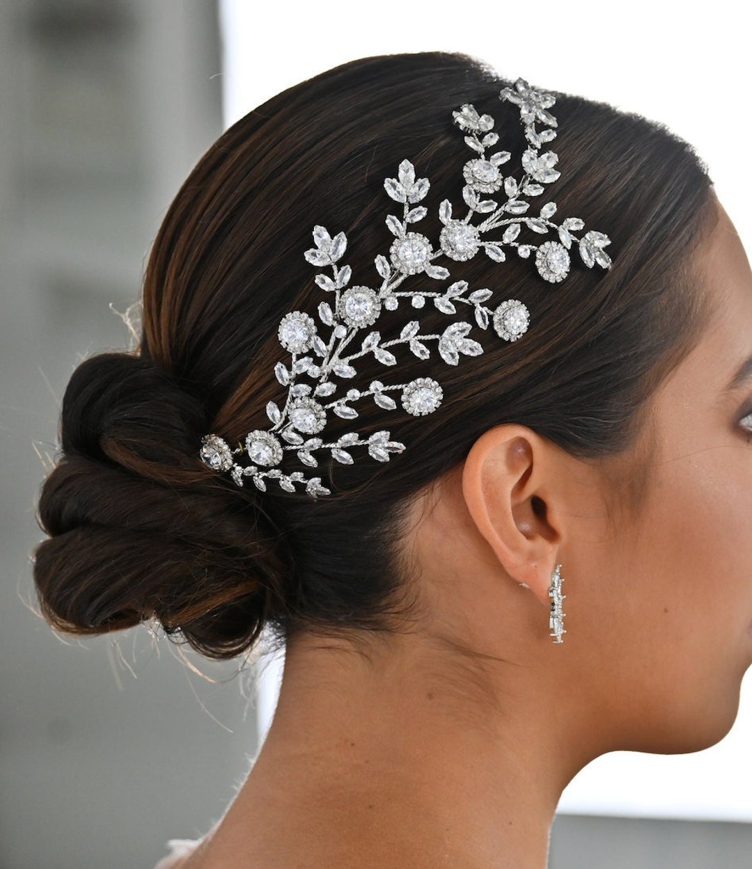 SOPHIA - Simulated Diamonds Bridal Hair Wings -RTS - Etsy