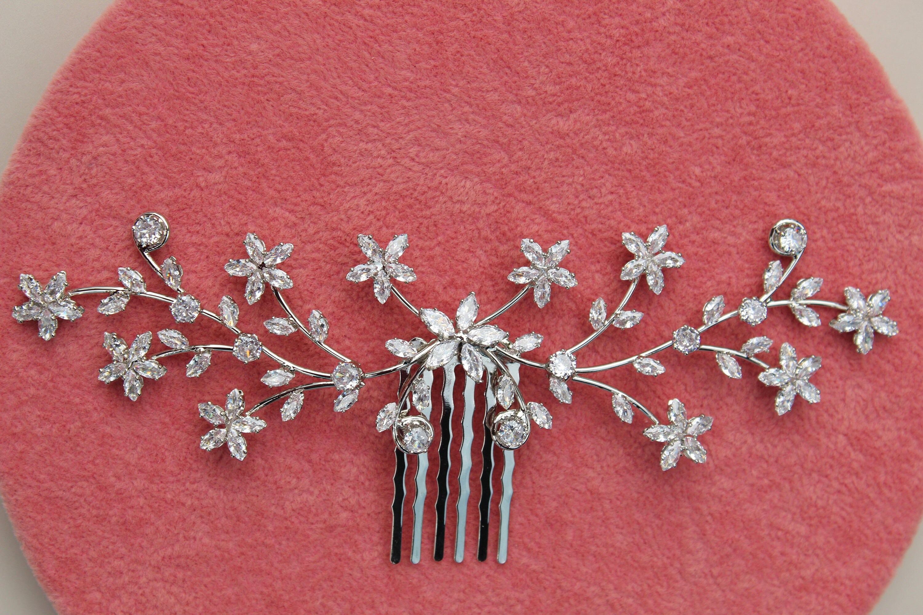 STEPHANIE - Simulated Diamonds Bridal Hair Comb , Wedding Comb, Bridal ...
