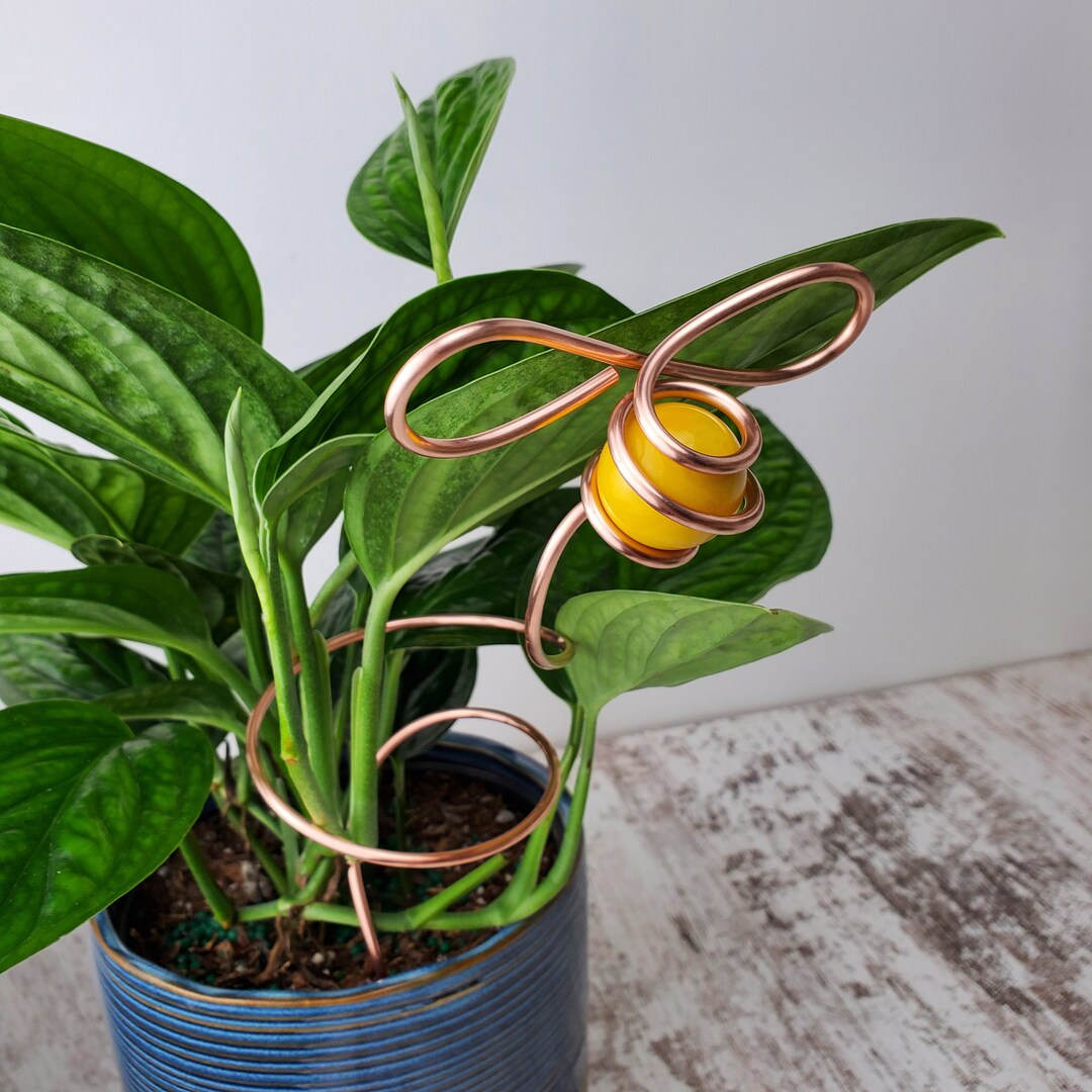 Bee Plant Supports Copper Decorative Indoor Garden Stake - Etsy