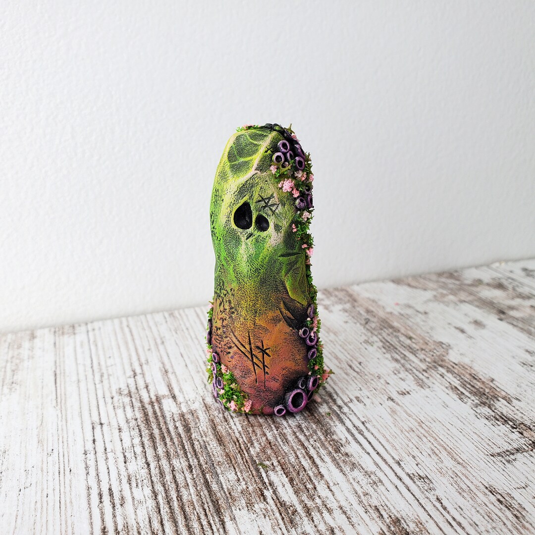 Cottagecore Polymer Clay Figurine, Fairy Garden Copper Plant Stake ...