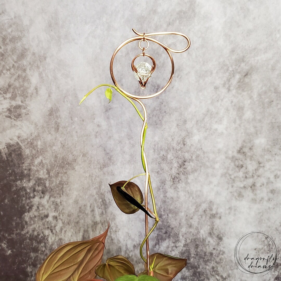 Copper Plant Stake, Copper House Plant Trellis, Stem Support Stakes ...