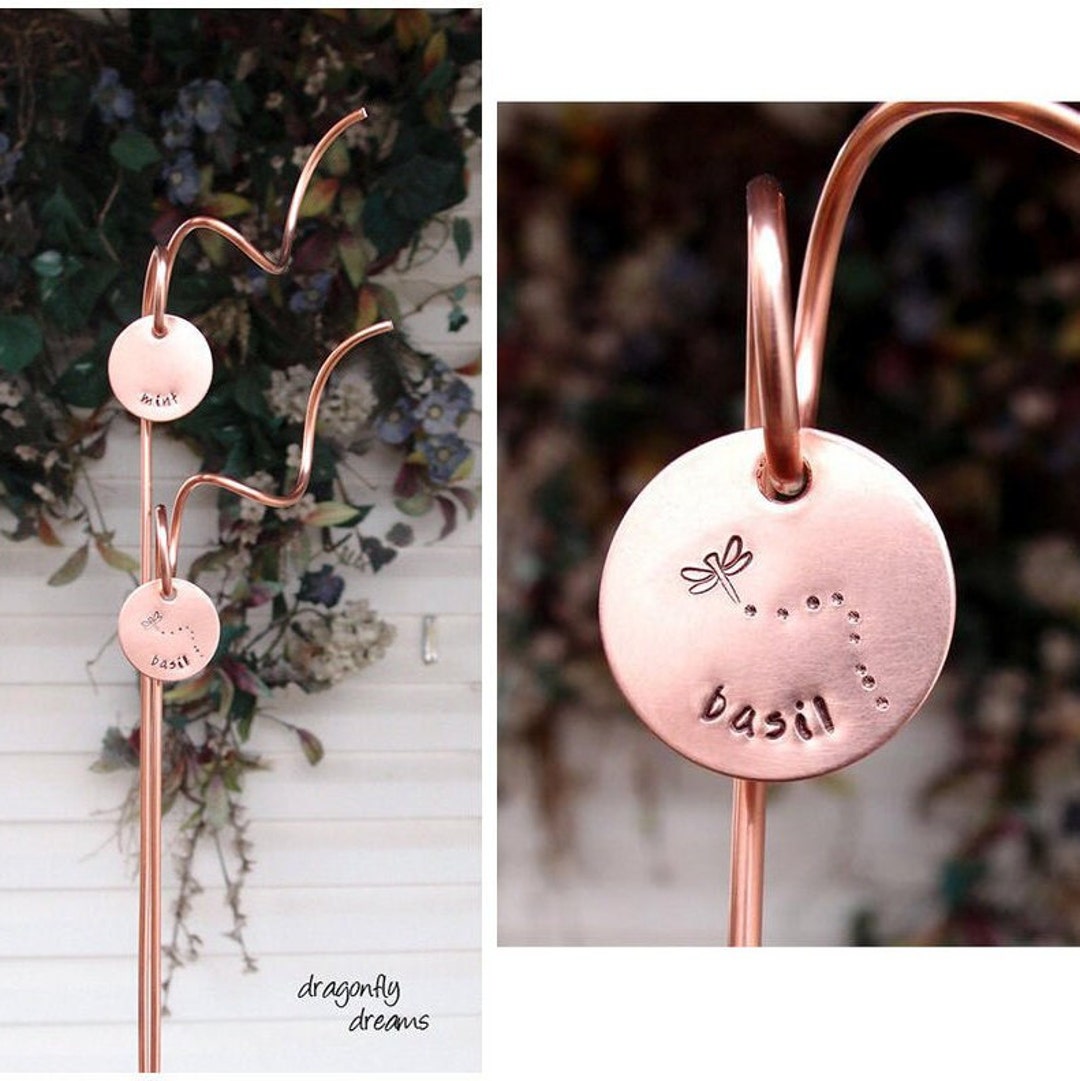 Copper Plant and Garden Markers, Custom Plant Identification Stakes ...