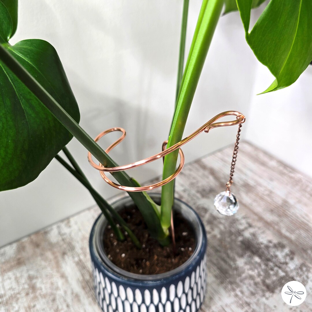 Plant Supports, Crystal and Copper Plant Stakes, Houseplant Accessories ...