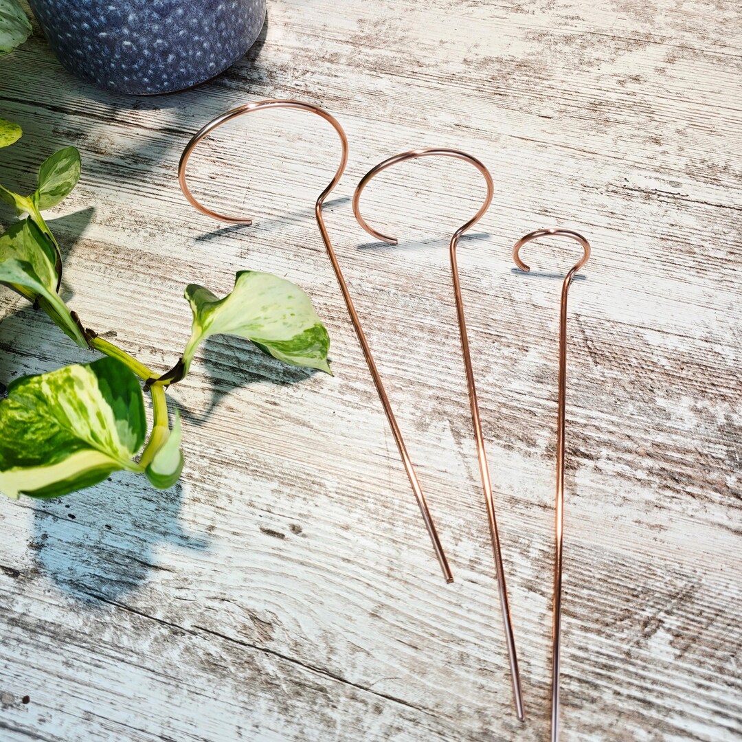 Copper Plant Stakes, Modern Plant Sticks, Minimalist Houseplant ...