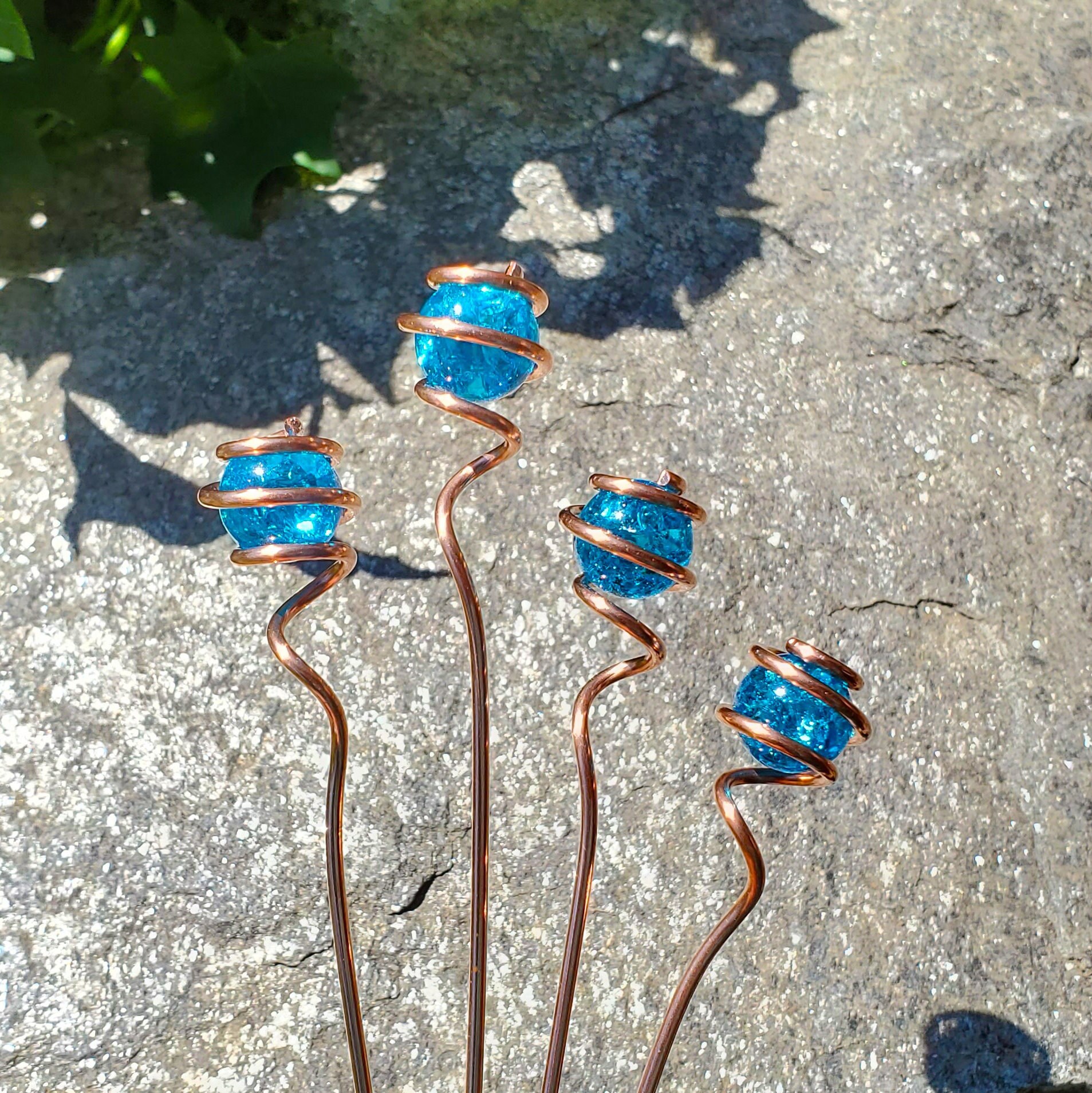 Decorative Copper Plant Stakes Garden Markers, Jeweled Indoor and ...
