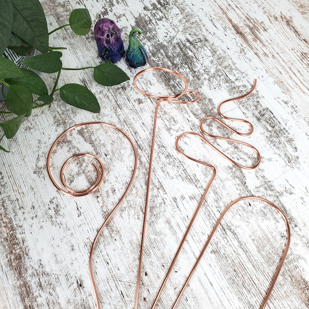 Copper Plant Support Stakes, Metal Houseplant Accessories, Modern Metal ...
