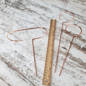 Plant Support Stakes, Loop and Track Copper Plant Stake Set of 3 or ...