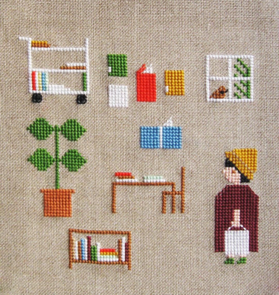 Cross Stitch Pattern PDF at the Library - Etsy