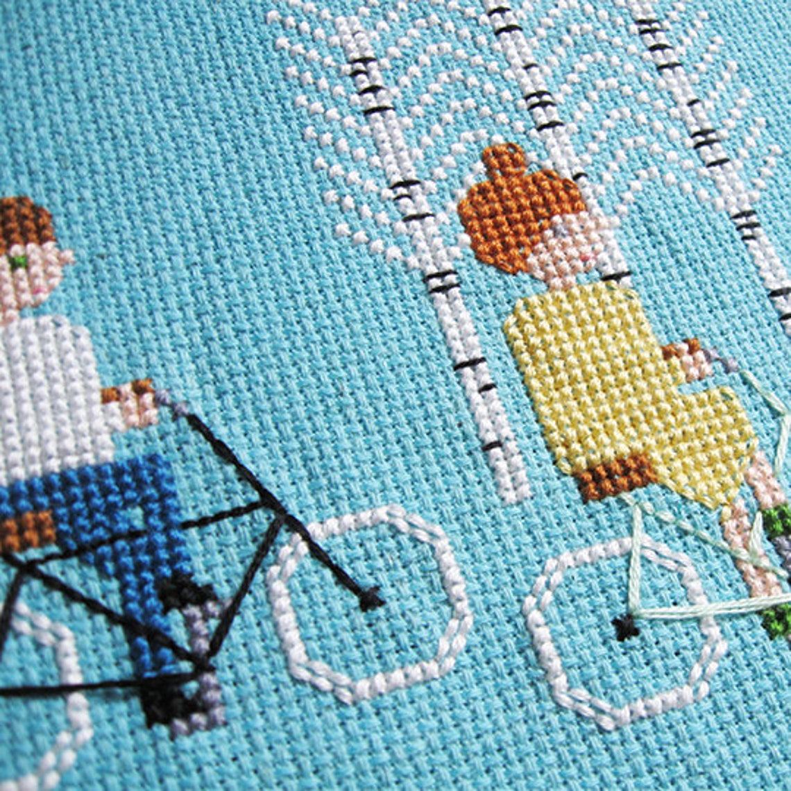 Cross Stitch Pattern PDF Bike Ride | Etsy