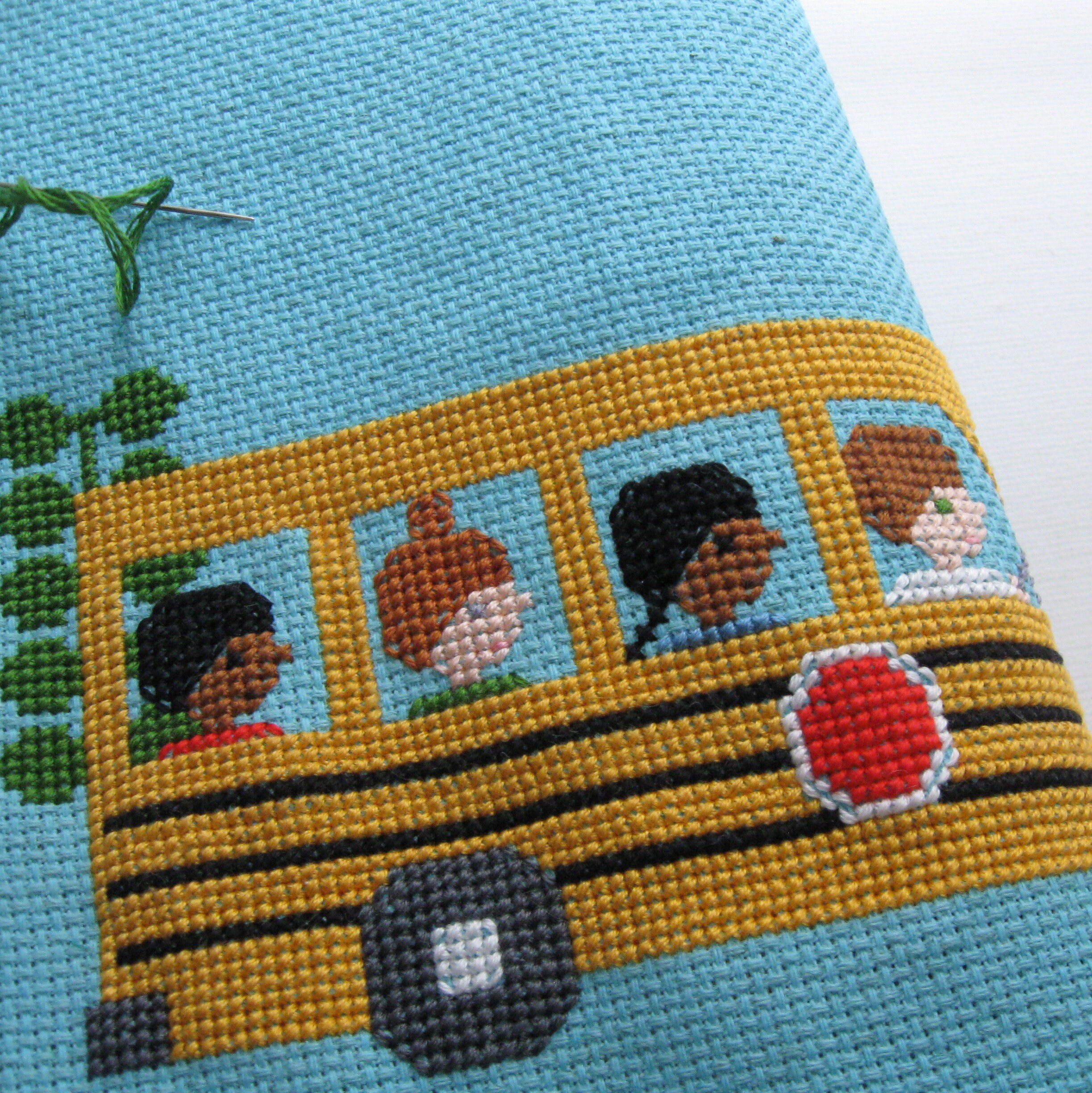 Cross Stitch Pattern PDF School Bus | Etsy