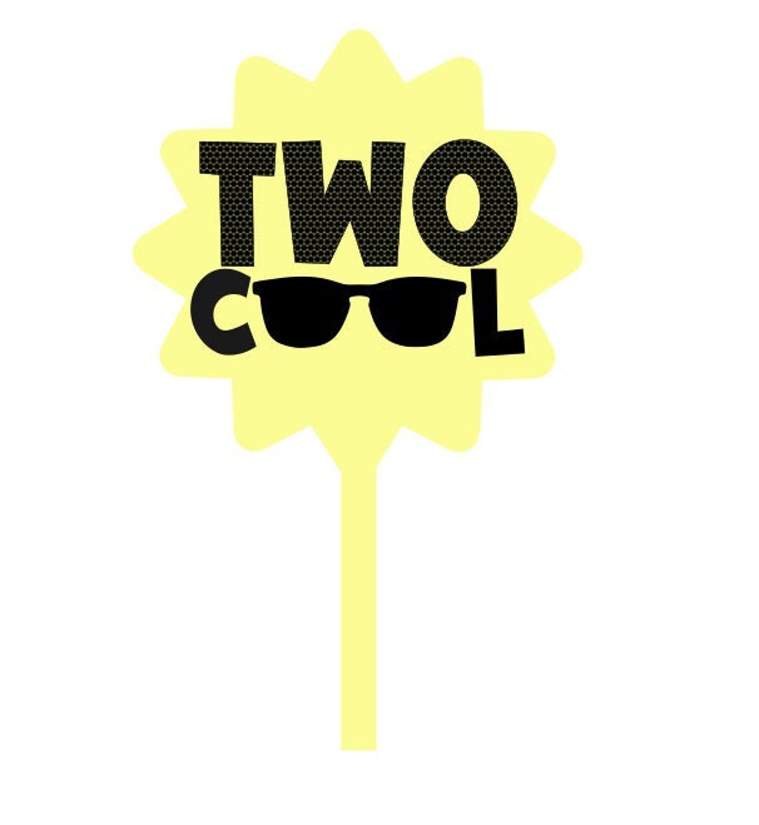 Two Cool Cake Topper Laser Cut SVG Files - Etsy