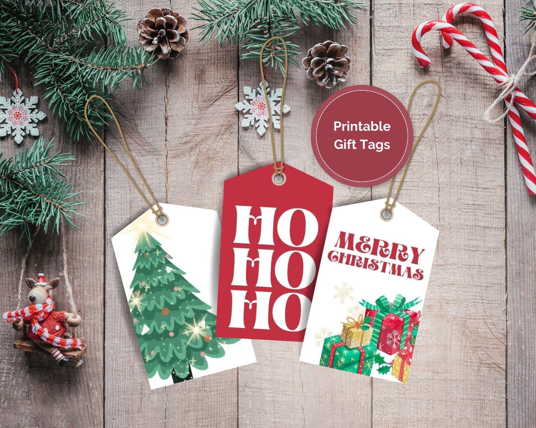Christmas Gift Tags, Holiday Printable Cards (digital Download) - Etsy