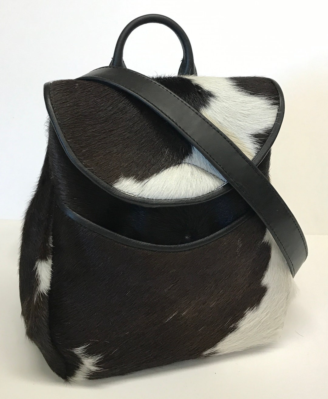 Small Backpack in Clipped Pinto Cow - Etsy