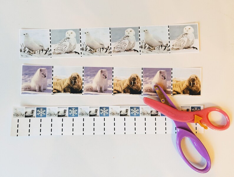 Arctic Animal Cutting Sheets | Digital Download | Montessori Inspired ...