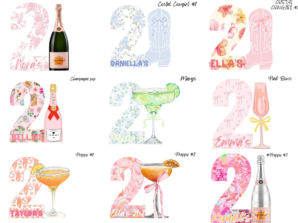 Custom 21st Birthday Sign Digital Download - Etsy