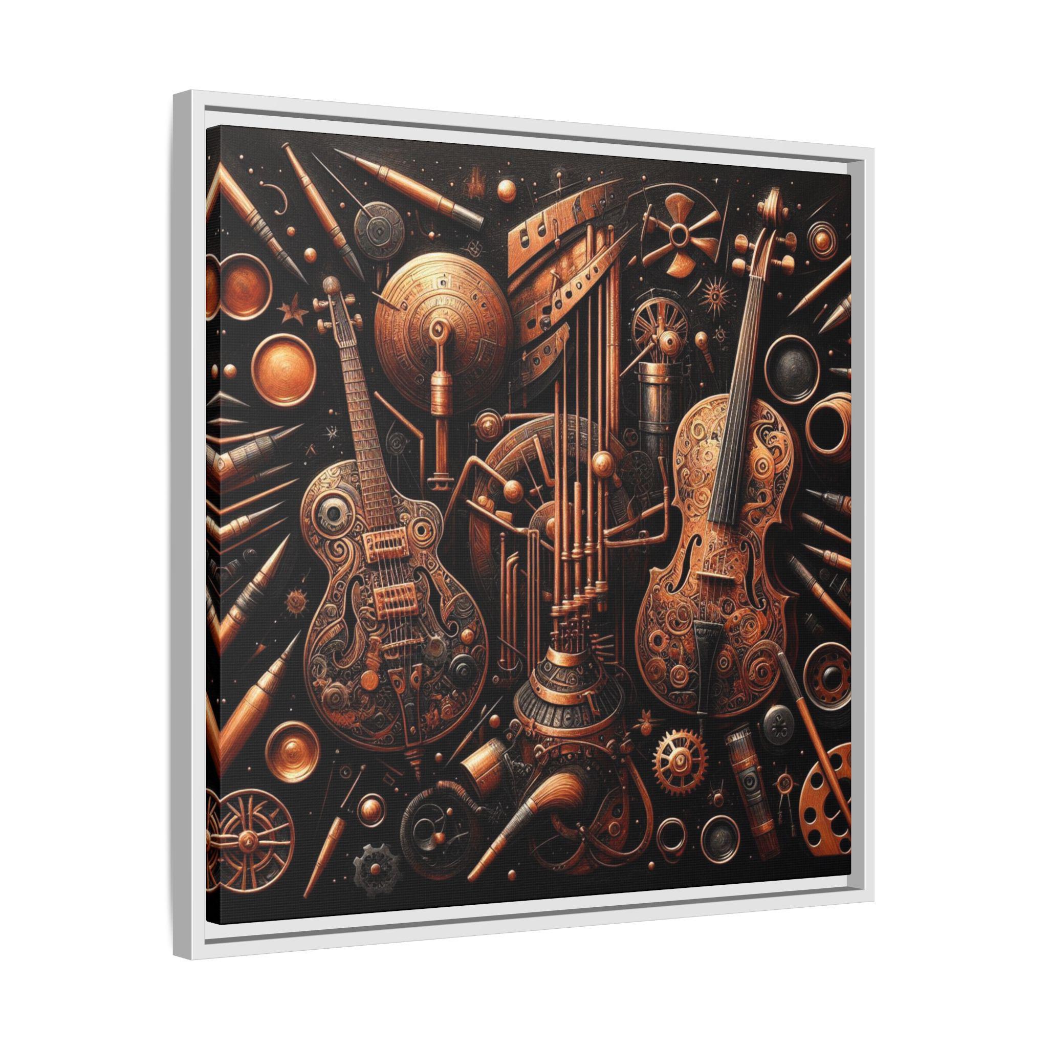 Modern Music-themed Print Abstract Design Unique Framed Canvas Print ...