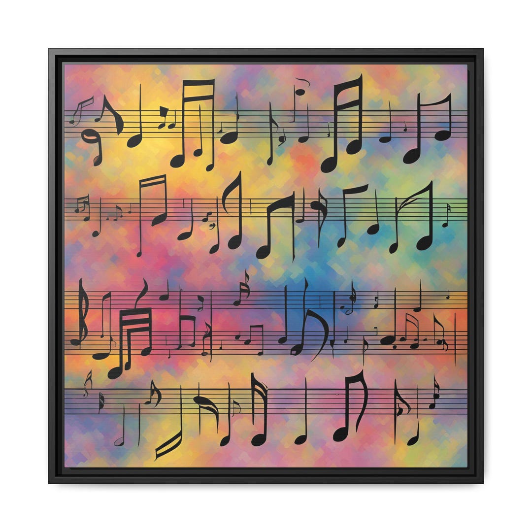 Modern Music-themed Print Abstract Design Unique Framed Canvas Print ...