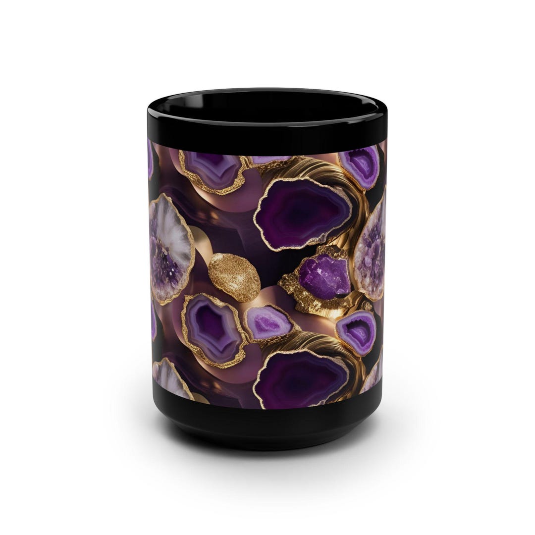 Ceramic Coffee Mug Geode-inspired Image Nature Lover Ceramic Teacup ...