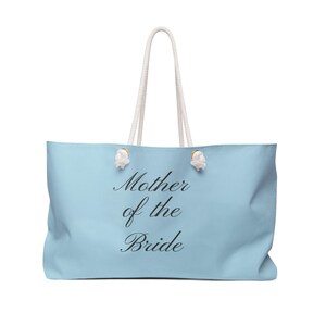 Mother of the Bride Weekender Tote Bag Cottage Core Blue Teal Wedding ...