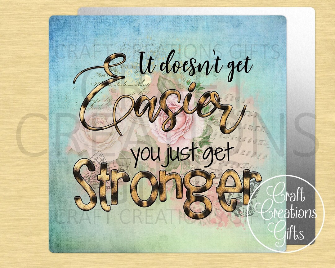WREATH SIGN It Doesn't Get Easier You Just Get Stronger Tiered Tray ...