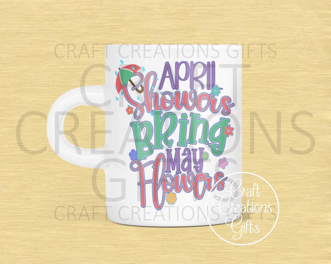 MINI MUG 3oz April Showers Bring May Flowers Spring Tiered Tray ...