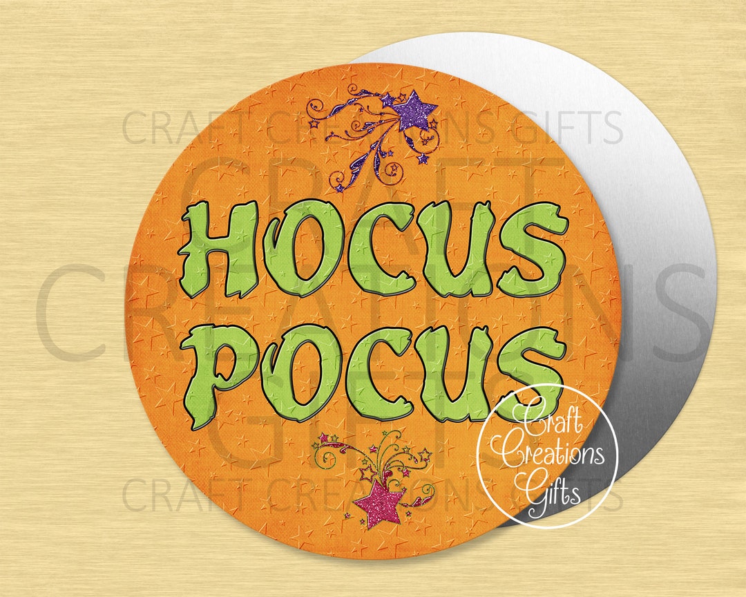 ROUND CRAFT SIGN Hocus Pocus Fall Halloween Witch Theme Crafts Projects ...