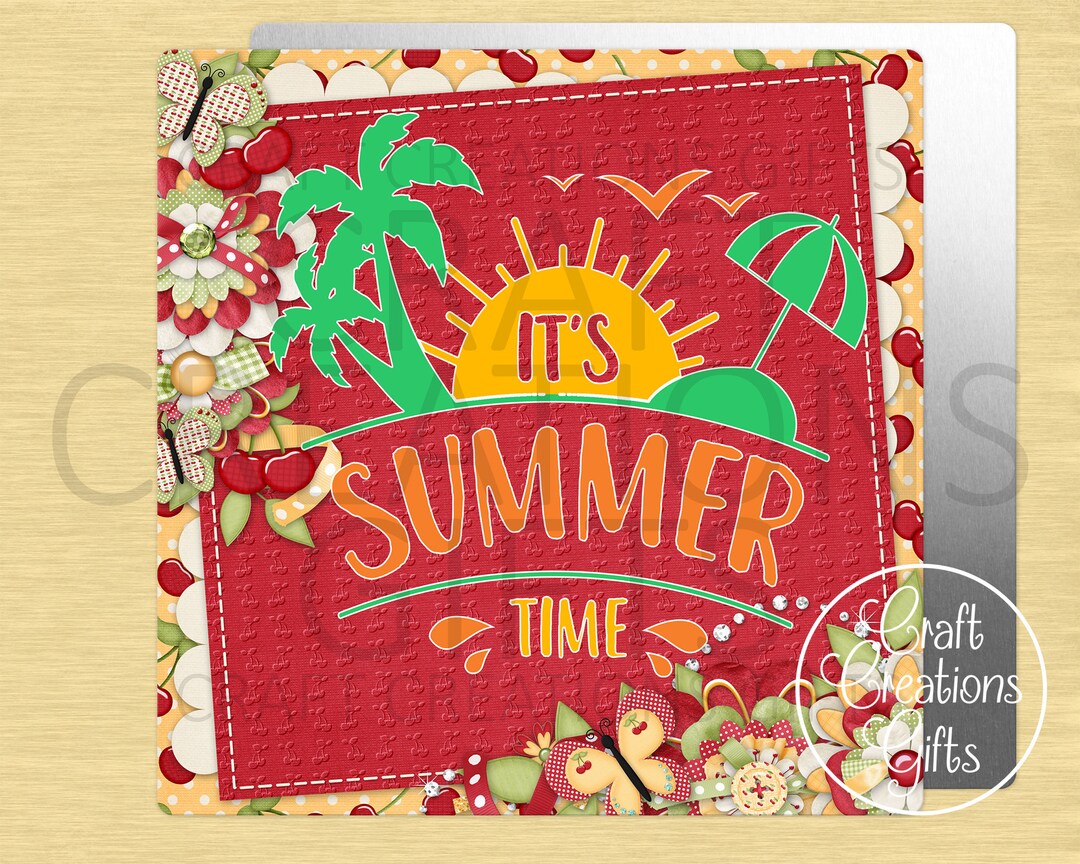 SQUARE CRAFT SIGN Its Summer Time Crafts Tiered Tray Decor Wreaths - Etsy