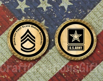 Army Veteran Challenge Coin - Etsy