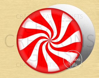 Peppermint Candy Christmas Wreath Sign, Christmas Wreath Attachment, 8 ...