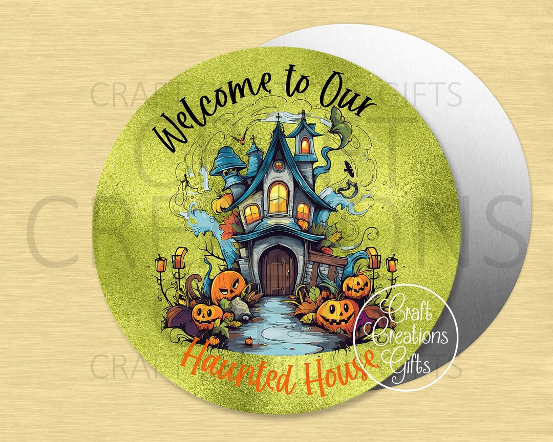 CRAFT SIGN Welcome to Our Haunted House Halloween Fall Tiered Tray ...