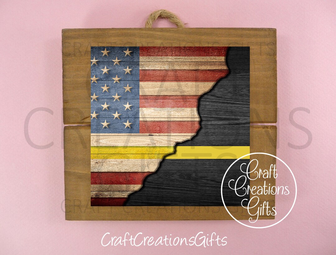 WOOD SIGN Dispatcher Thin Gold Line Flat Hanging Sign Wreaths - Etsy