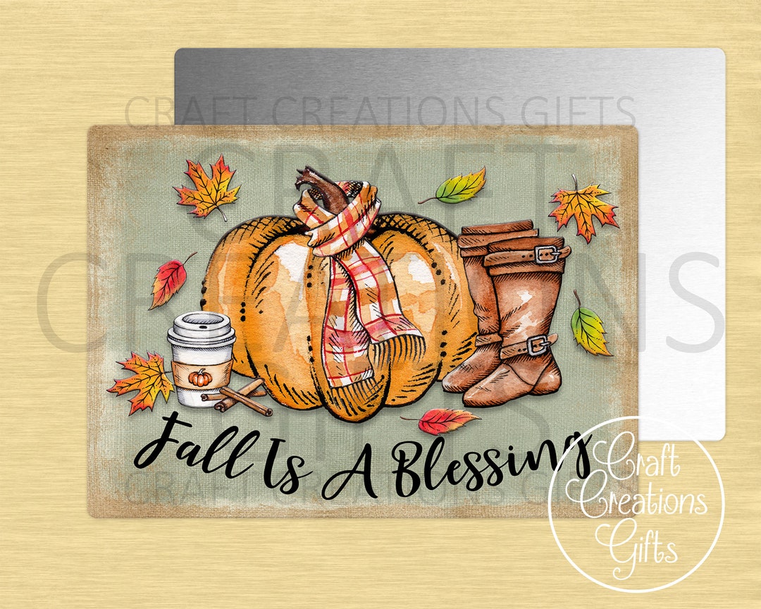 SMALL SIGN Fall is A Blessing Autumn Tiered Tray Sign Crafts Wreaths ...