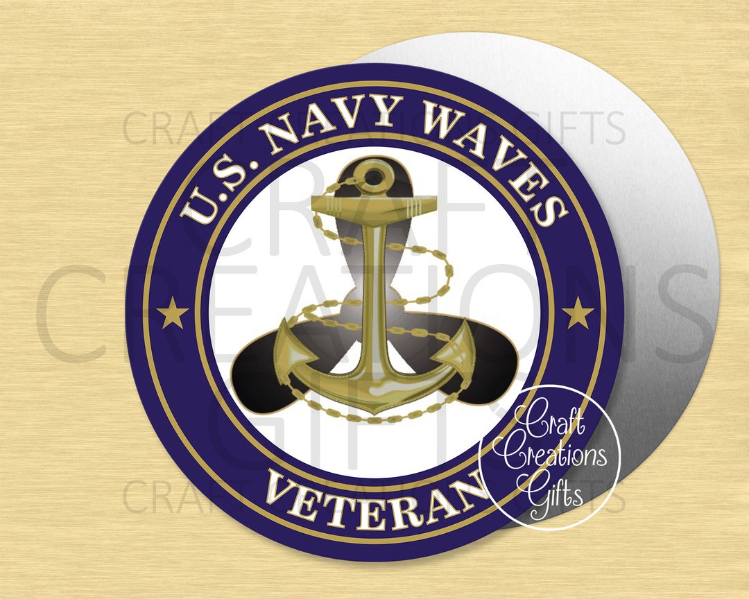 ROUND CRAFT Sign Navy Waves Veteran Women WWII Military Crafts Projects ...