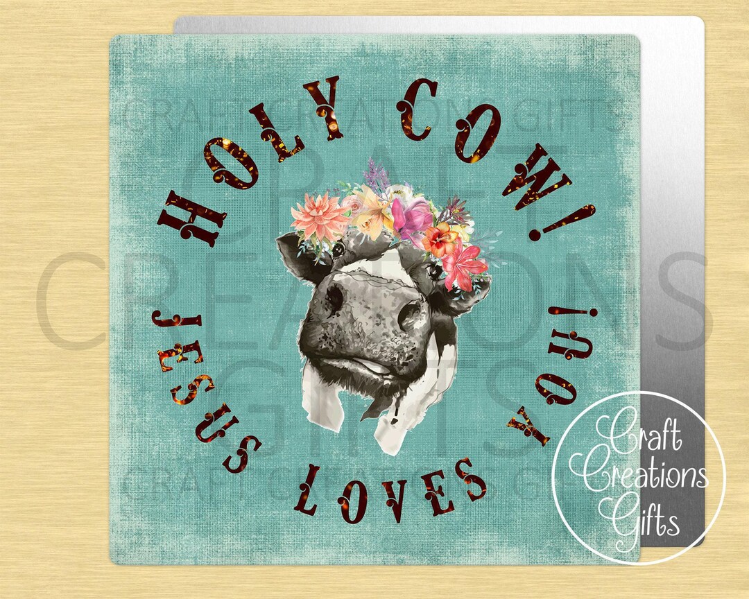 METAL SIGN Holy Cow Jesus Loves You Tiered Tray Decor Crafts Wreaths - Etsy