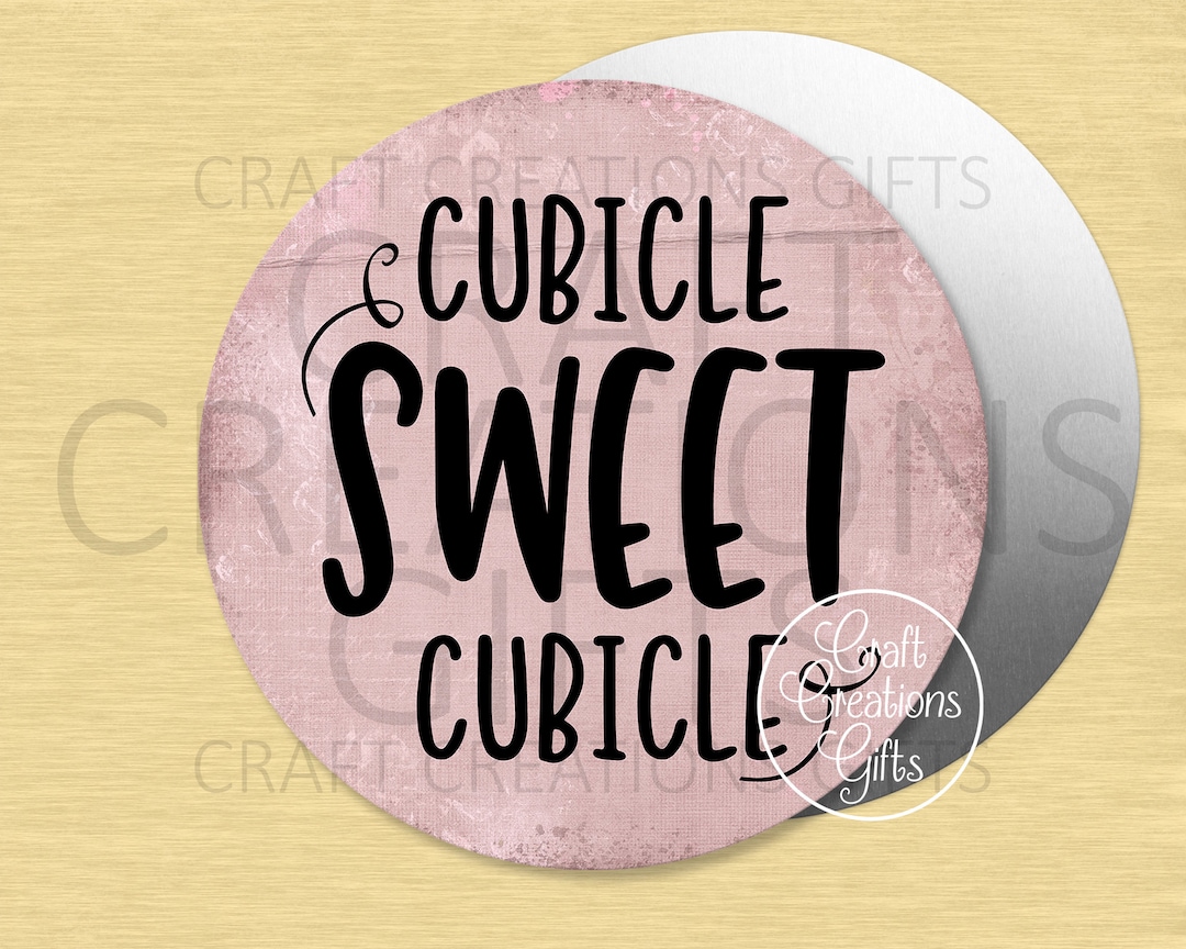 CRAFT SIGN Cubicle Sweet Cubicle Tiered Tray Round Crafts Decor ...