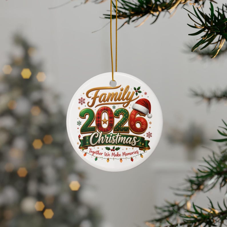 ORNAMENT Family Christmas 2026 Together We Make Memories Ceramic ...