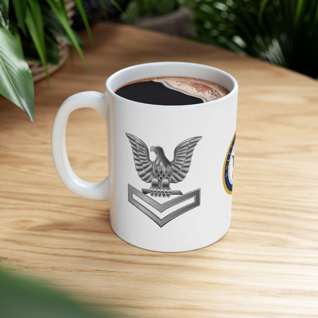 Navy Rank Mug PO2 E5 Petty Officer 2nd Class Military Promotion Gifts ...
