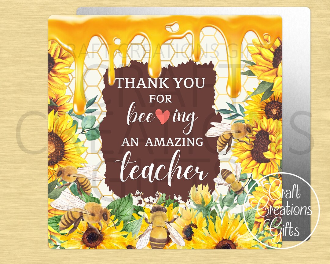 SQUARE CRAFT SIGN Thank You for Beeing an Amazing Teacher, Teacher Gift ...