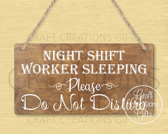 METAL SIGN Night Shift Worker Sleeping Please Do Not Disturb | Etsy