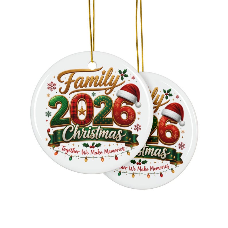 ORNAMENT Family Christmas 2026 Together We Make Memories Ceramic ...