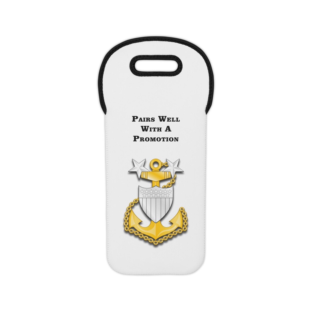 Coast Guard Wine Tote Bag E9 MCPO Pairs Well With A Promotion Master ...