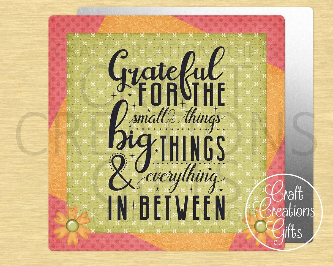 METAL SIGN Grateful for the Small Things Tiered Tray Decor Crafts ...