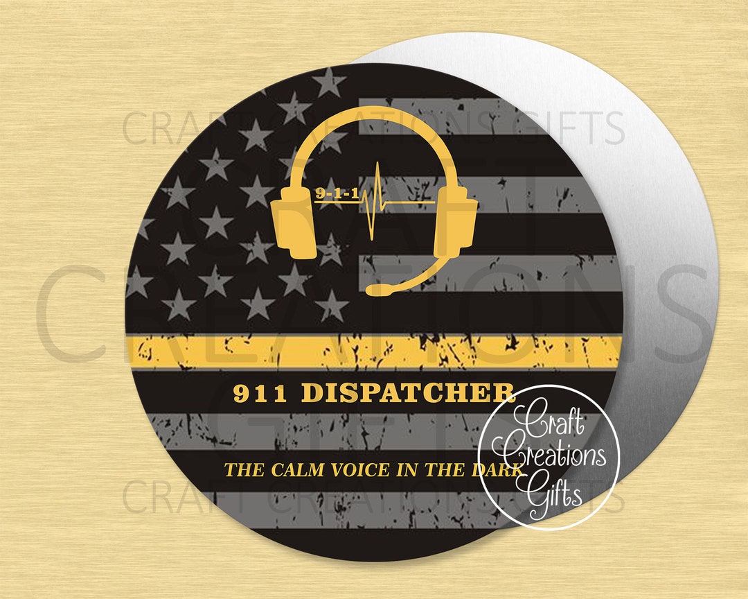 CRAFT SIGN 911 Dispatcher Thin Gold Line the Calm Voice in the Dark ...