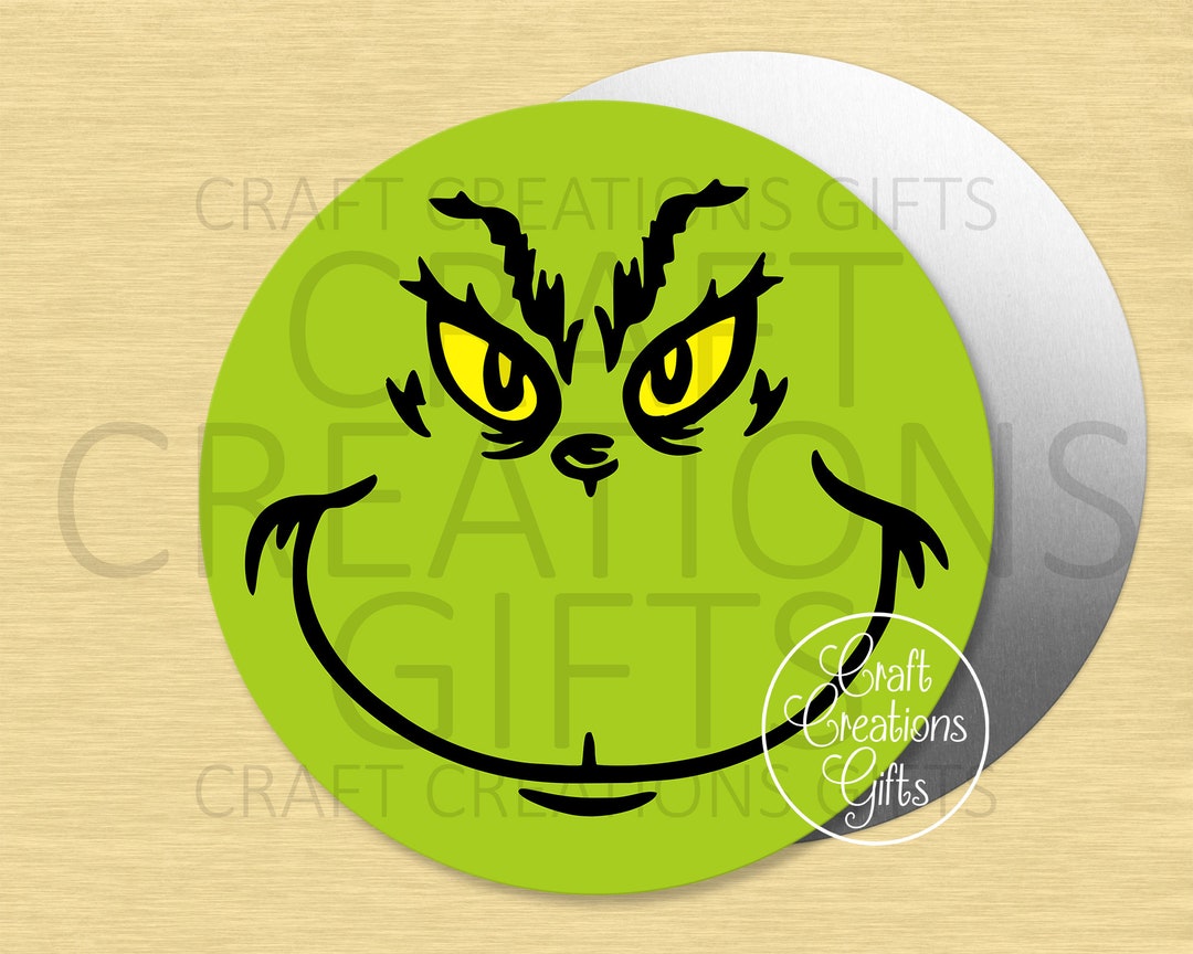 METAL SIGN Green Grinch Face, Christmas Crafts Projects Tiered Trays - Etsy