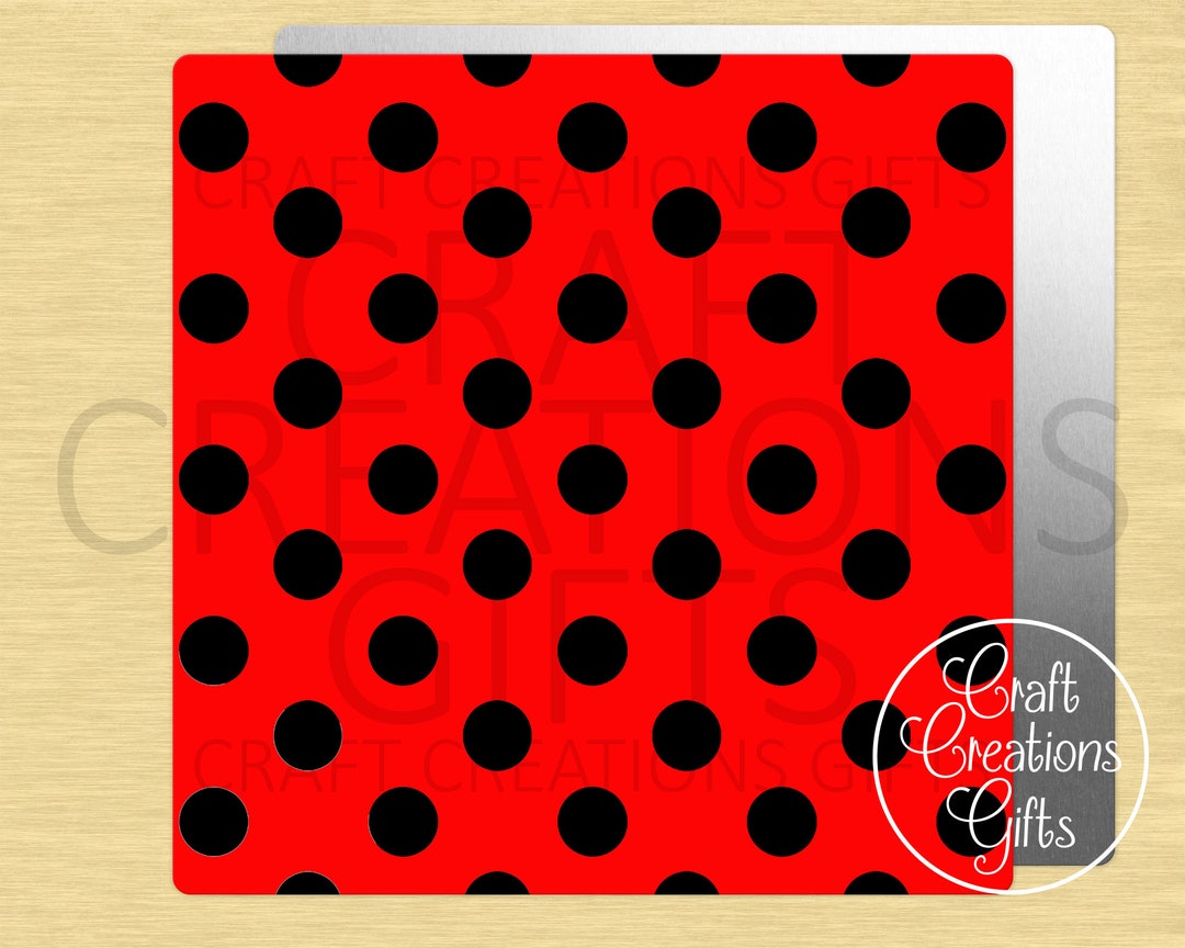 CRAFT SIGN Ladybug Dots Lady Bug Red Black Crafts Dollhouse Miniatures ...