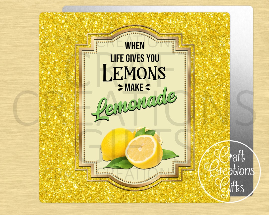 SQUARE CRAFT SIGN When Life Gives You Lemons Make Lemonade Crafts Decor ...