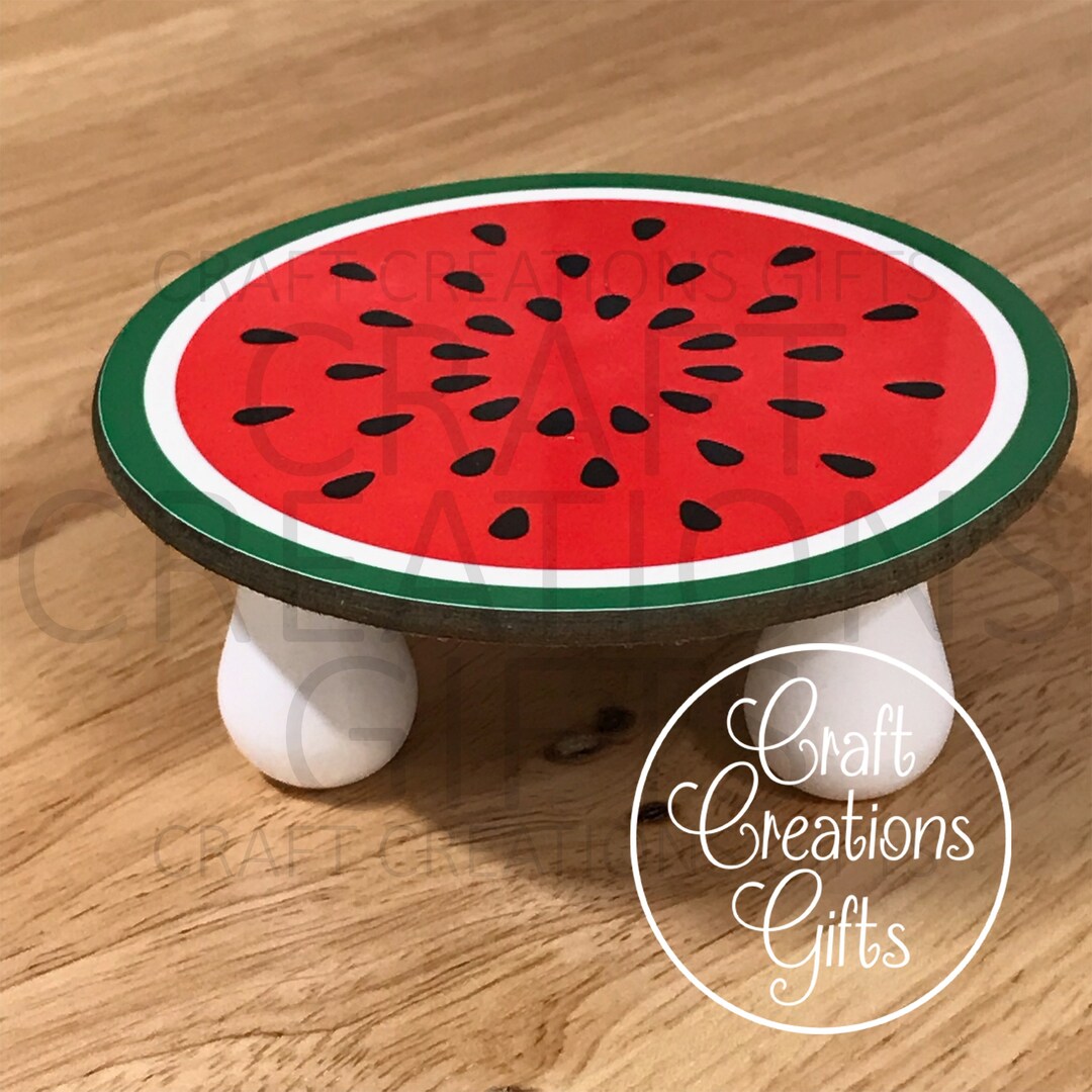 SMALL RISER Watermelon Slice Theme Tiered Tray Decor Display Stand ...