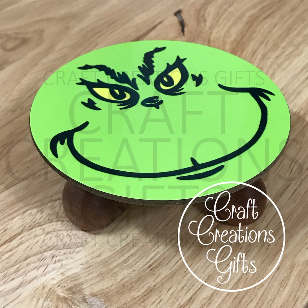 MINI RISER Grinch Face Green Theme Tiered Tray Decor Display Stand ...