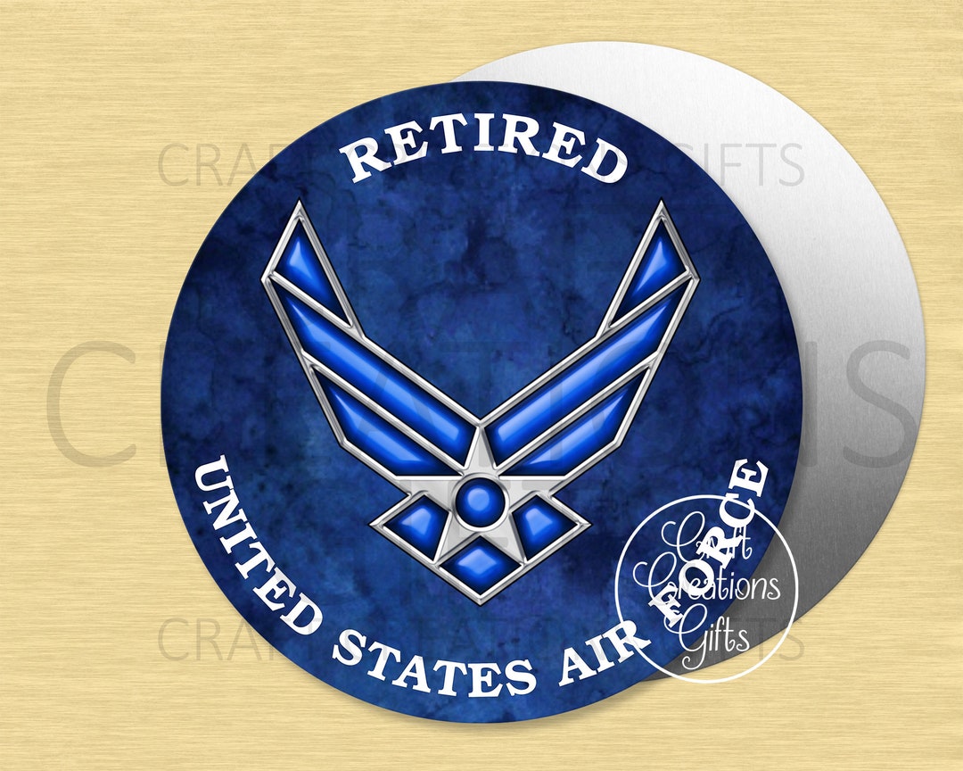 CRAFT SIGN Air Force Retired Military Crafts Projects Tiered Trays ...