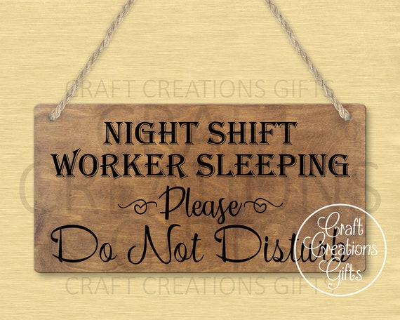 METAL SIGN Night Shift Worker Sleeping Please Do Not Disturb | Etsy